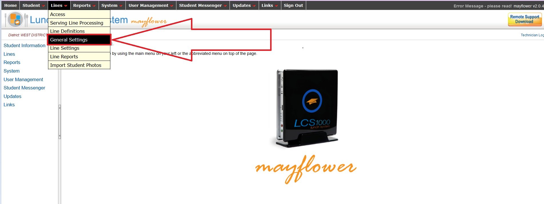 What is the difference between the General Line Settings and the Line Settings?