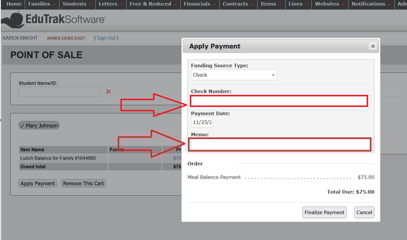How do I post a food service payment, make a refund or transfer money ...